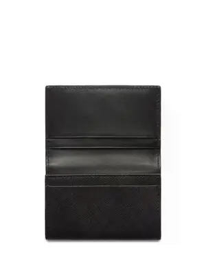 Prada Triangle-logo Leather Cardholder - Black