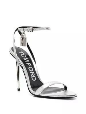 TOM FORD Padlock-detail Metallic Sandals