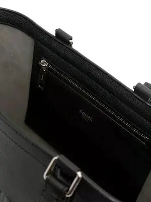 Fendi Roma Logo-embossed Leather Tote Bag