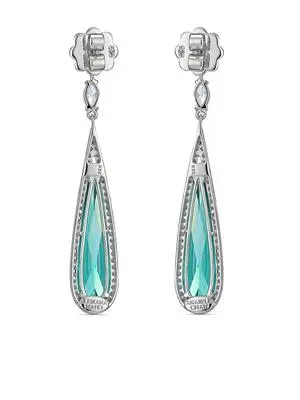 ANABELA CHAN 18kt White Gold Shard Multi-stone Drop Earrings