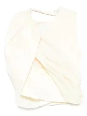 Magda Butrym Asymmetric Draped Top - Neutrals