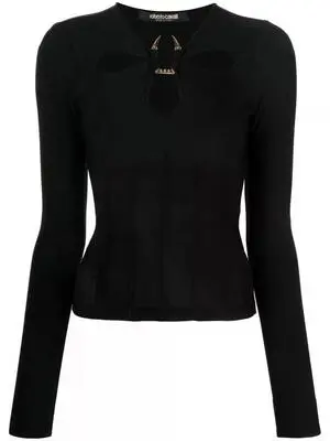 Roberto Cavalli Cut-out Knit Top