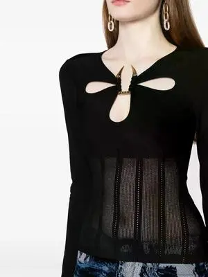 Roberto Cavalli Cut-out Knit Top