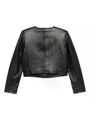 Michael Kors Cropped Leather Jacket