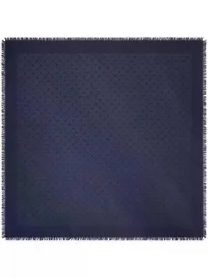 Tory Burch T Monogram Jacquard Scarf - Blue