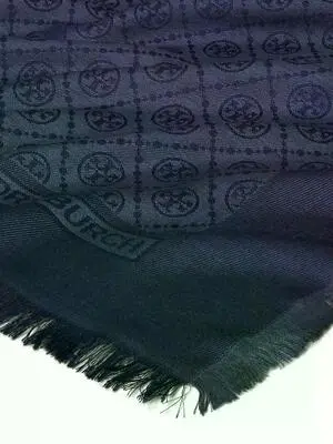 Tory Burch T Monogram Jacquard Scarf - Blue