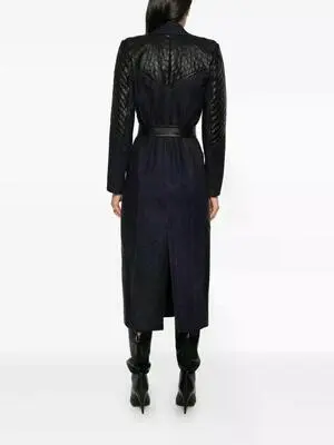 MITILIANE COUTURE Leather-insert Panelled Trench Coat