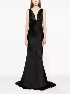 Kiki De Montparnasse Silk Cowl Neck Dress