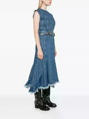 MARQUES' ALMEIDA Belted Denim Midi Dress