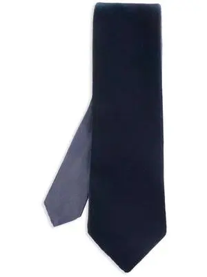 Giorgio Armani Velvet-effect Tie - Blue
