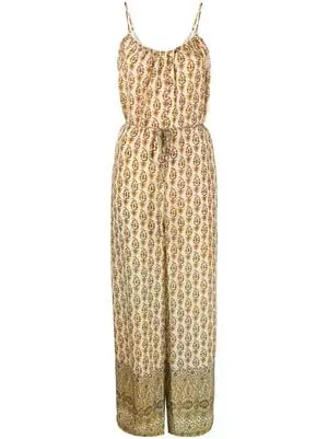 Gold Hawk Provence Silk Jumpsuit