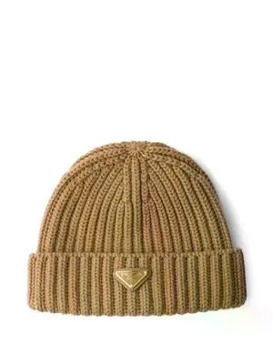 Prada Wool Beanie - Brown