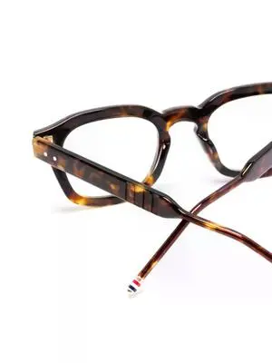 Thom Browne Wayfarer-frame Glasses - Brown