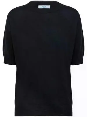 Prada Triangle-logo Cashmere Knitted Top