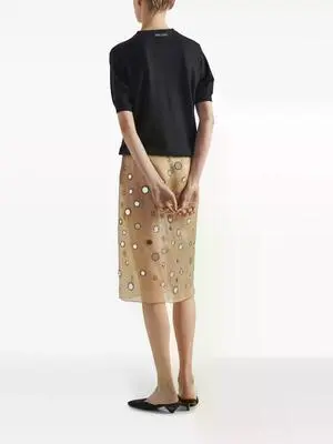 Prada Triangle-logo Cashmere Knitted Top