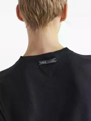 Prada Triangle-logo Cashmere Knitted Top