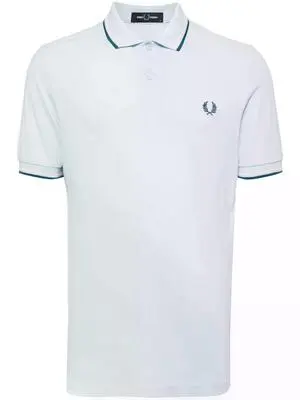 Fred Perry Logo-embroidered Cotton Polo Shirt - Blue