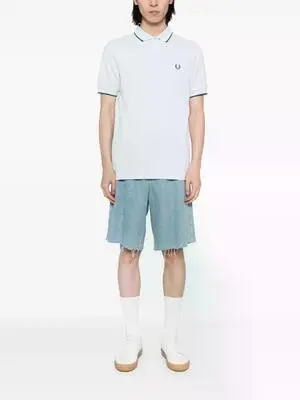 Fred Perry Logo-embroidered Cotton Polo Shirt - Blue