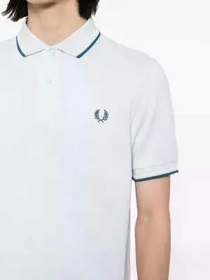 Fred Perry Logo-embroidered Cotton Polo Shirt - Blue