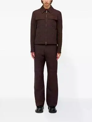 FERRAGAMO Monogram-print Cotton Trousers