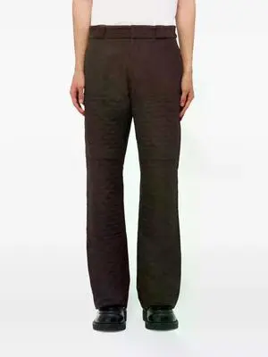 FERRAGAMO Monogram-print Cotton Trousers