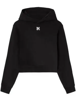 Palm Angels Wings Print Cotton Hoodie