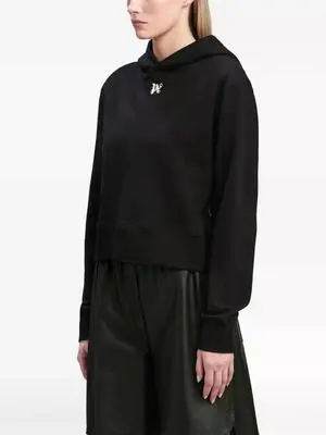 Palm Angels Wings Print Cotton Hoodie