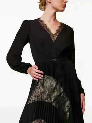 TWINSET Pleated Georgette Dress