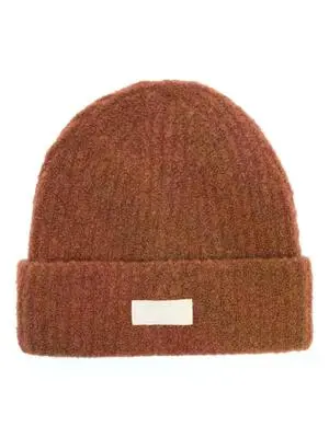 AUTRY Logo-patch Beanie Hat - Brown