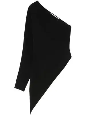 Alexander Wang Asymmetric Long-sleeve Top - Black