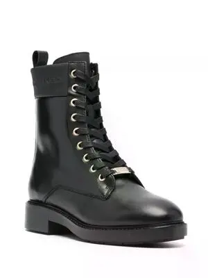 Calvin Klein Logo-plaque Leather Boots