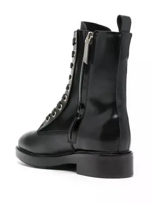 Calvin Klein Logo-plaque Leather Boots
