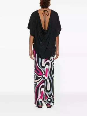 Emilio Pucci Marmo-print Maxi Skirt - Black