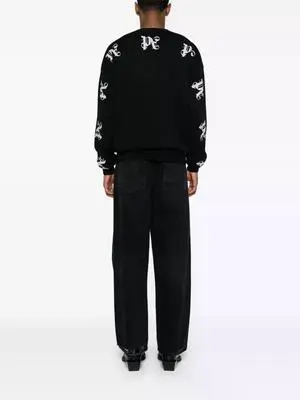 Palm Angels Monogram-print Crew-neck Jumper