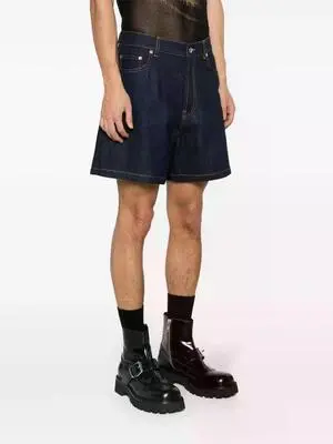 Off-White Logo-patch Cotton Denim Shorts