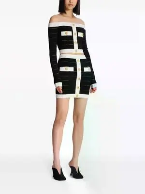 Balmain Off-shoulder Knitted Top