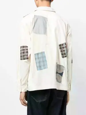STORY MFG. Greetings Patchwork Cotton Shirt
