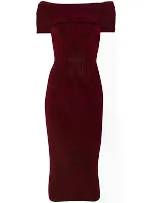 MUGLER Off-shoulder Knit Dress