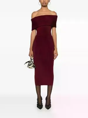 MUGLER Off-shoulder Knit Dress