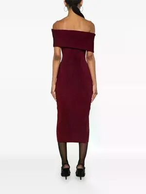 MUGLER Off-shoulder Knit Dress