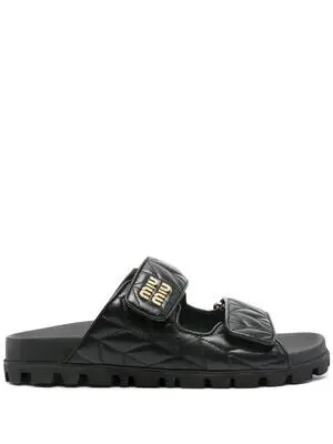 Miu Miu Matelassé Leather Sandals
