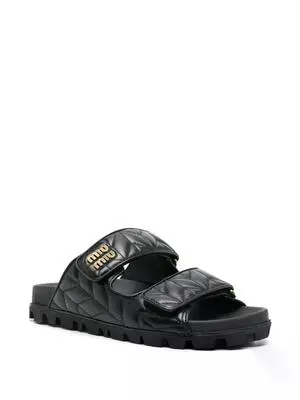 Miu Miu Matelassé Leather Sandals