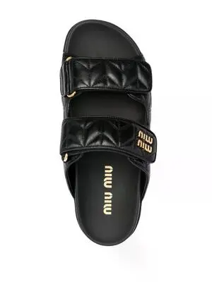 Miu Miu Matelassé Leather Sandals