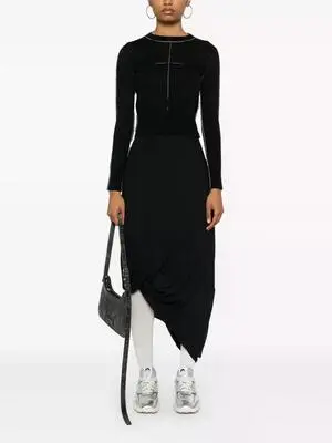 MAISON MARGIELA Asymmetric Draped Midi Skirt
