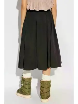 Moncler Logo-patch Belted-waist Skirt