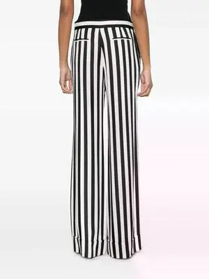 Moschino Striped Satin Palazzo Pants