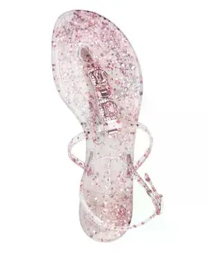 Casadei Crystal-embellished Jelly Sandals - Pink