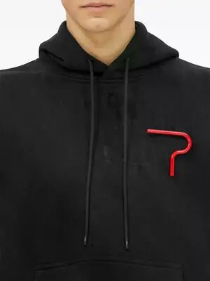 MSGM Logo Appliqué Drawstring Hoodie