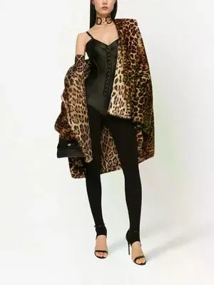 Dolce & Gabbana Leopard-print Faux-fur Cape