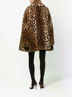 Dolce & Gabbana Leopard-print Faux-fur Cape
